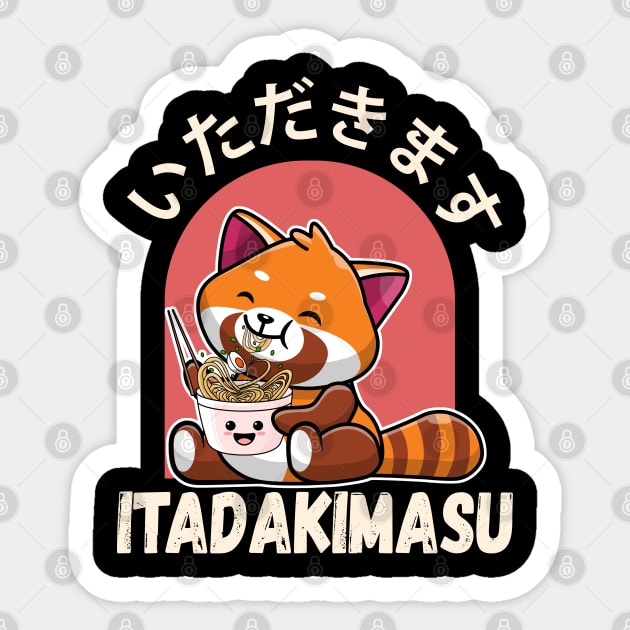 kawaii red panda - Red Panda - Sticker | TeePublic